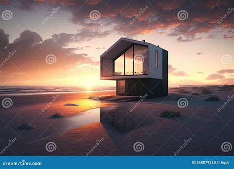 Small Luxury Modern Beach House Beach House Generative Ai Modern