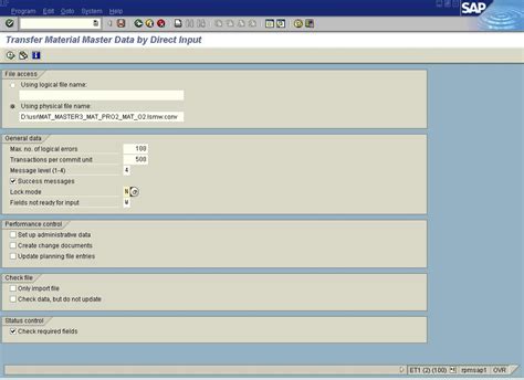 creating a lsmw using standard batch or direct input recording abap
