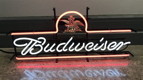 Budweiser Neon Sign 31 In X 14 In W268 Elkhorn 2017