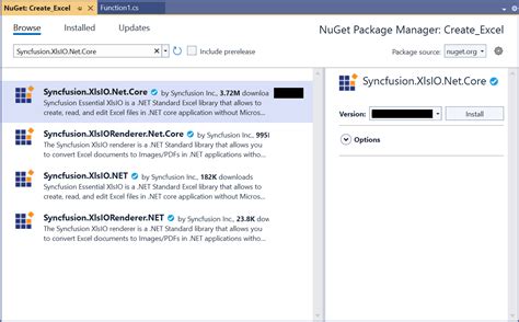 Create Read And Edit Excel Files In Azure Functions V4 Syncfusion
