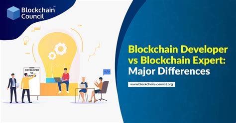 blockchain developer vs blockchain expert major differences
