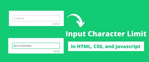 input character limit with counter using html css and javascript