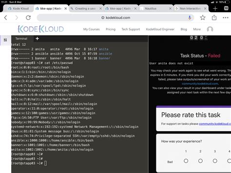 linux user with non interactive shell kodekloud engineer kodekloud