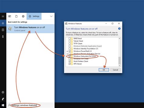 turn windows features on or off
