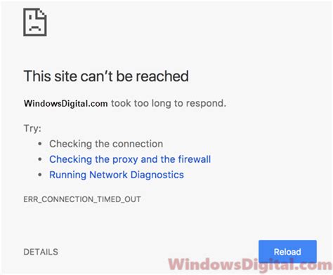 err connection timed out chrome on windows 11 10