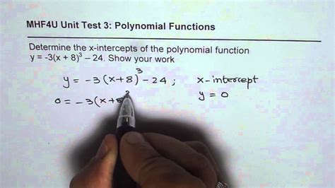 Find X Intercepts Of A Cubic Polynomial Function Youtube