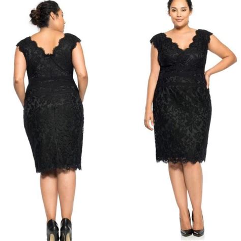 Plus Size Lace Cocktail Dress Pluslook Eu Collection