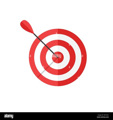 Target Aim Vector Icon In Flat Style Darts Game Illustration On White