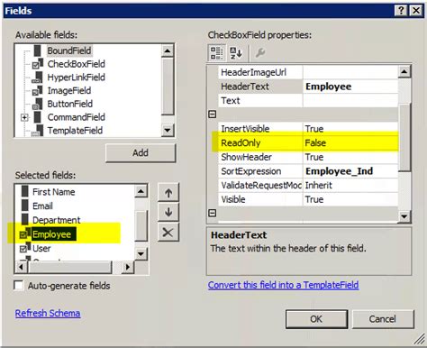 c is it possible to toggle readonly on a checkbox column in an asp