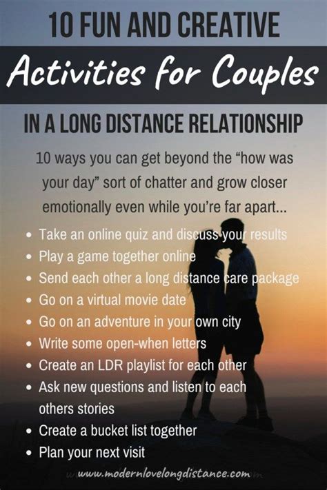 10 Fun Long Distance Relationship Activities For Couples Distance