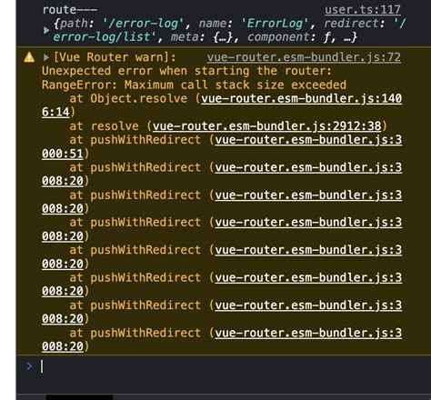 只要用户信息接口改成自己的接口，不用mock的，就会报vue router esm bundler js 72 [vue router
