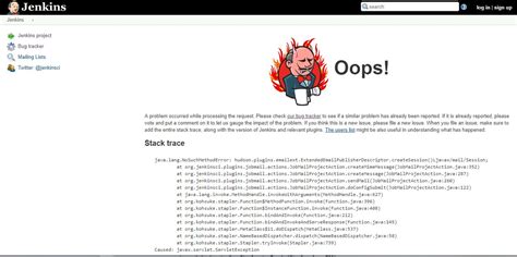 [jenkins 57957] jenkins crashes when user tries to send an email