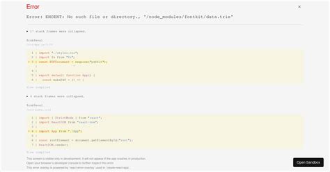 react pdf forked codesandbox
