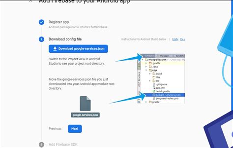 how to add firebase setup in flutter