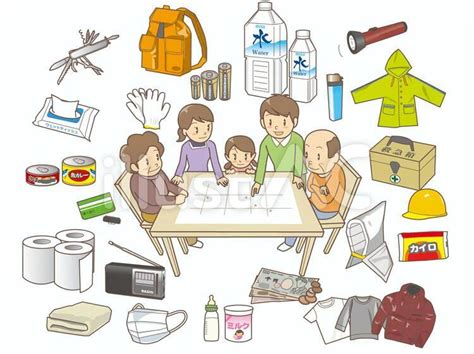 防災グッズイラスト No 137417｜無料イラスト・フリー素材なら「イラストac」