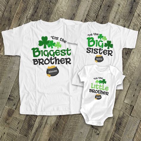 Custom Sibling Shirt Sets For Three Sister Brother Shirts