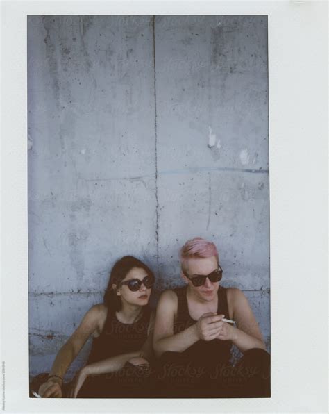 Cool Lesbian Couple Smoking By Stocksy Contributor Alexey Kuzma