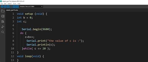 arduino do while loop