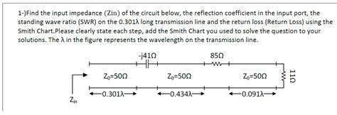 solved find the input impedance zin of the circuit below