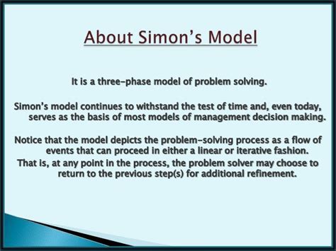 Herbert Simon Decision Making Model