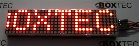 32x8 dot matrix display red max7219 electronics led