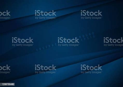 Abstract Dark Blue Paper Background Triangles Shape Overlapping Layer