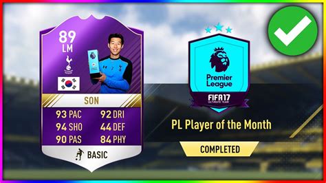 Fifa 17 89 Potm Son Sbc Fifa 17 2nd Potm 89 Son Squad Builder