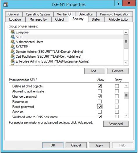 Reset Password For Machine Account Ise In Ad Cisco Community