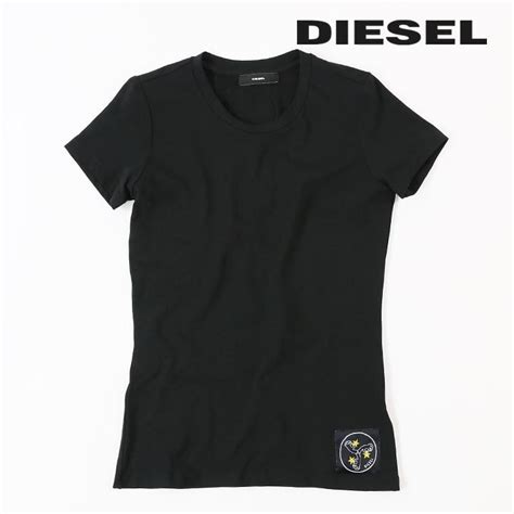 ディーゼル Diesel 半袖tシャツ カットソー レディース 刺繍ワッペン ストレッチ T Supery G Die L T C8