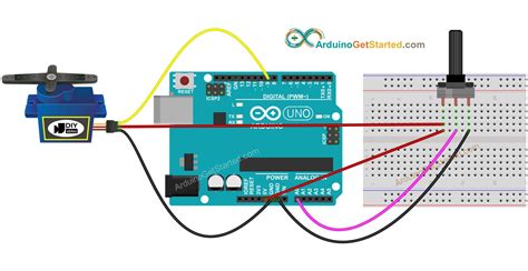 Arduino Servo Motor Controlled By Potentiometer Arduino Tutorial