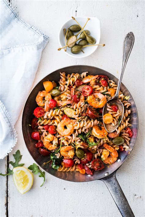 Pâtes Aux Crevettes Tomates Cerises Et Sriracha K Pour Katrine Yummy