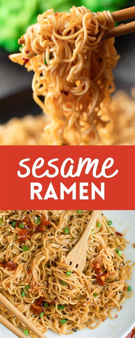 Spicy Sesame Ramen Noodles Side Dish Recipes Healthy Easy Delicious