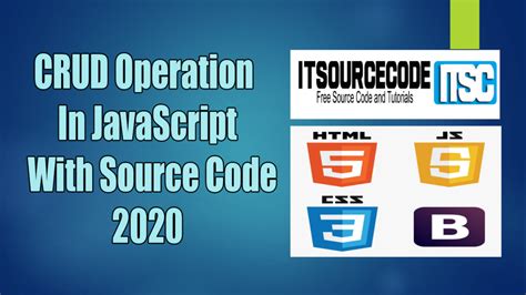 crud operation in javascript with source code video 2022