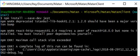 javascript cannot manage to install jest stack overflow