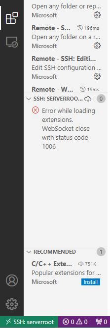 the workbench failed to connect to the server error websocket close