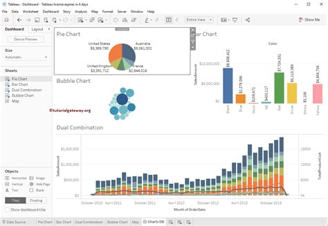 how to create a dashboard in tableau
