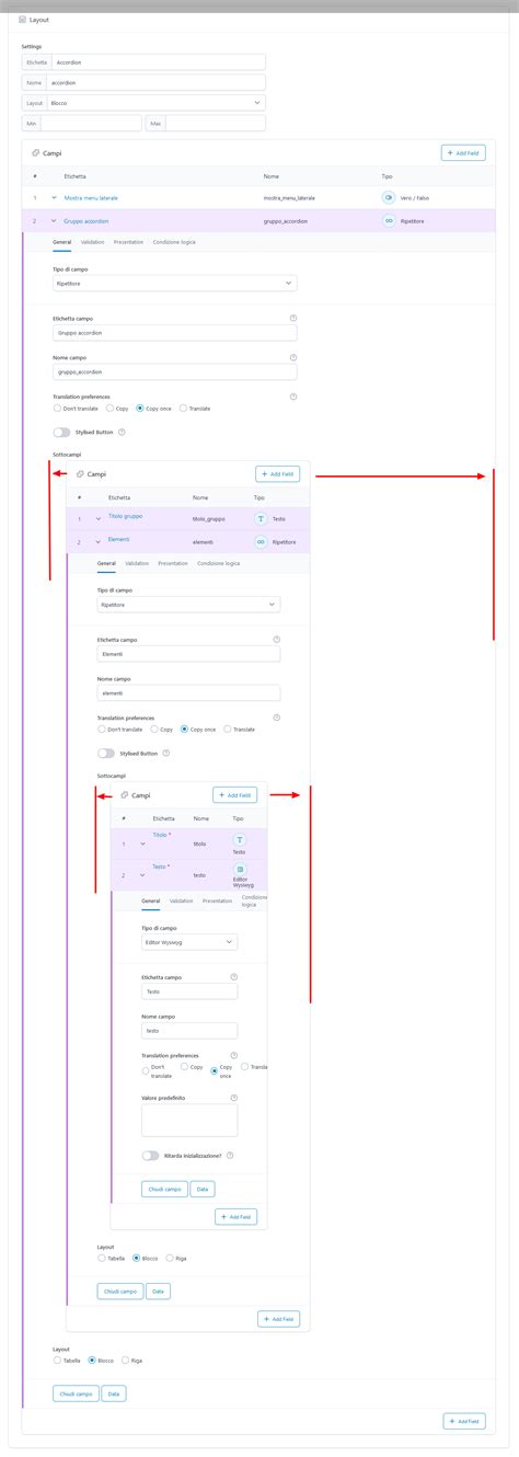 not enough space for editing sub fields inside nested repeaters in