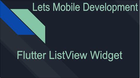 flutter tutorial series episode 2 part 2 listview widget youtube