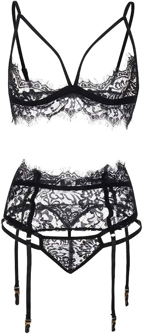 Holata 3 Piece Lace Lingerie For Women For Sex Open