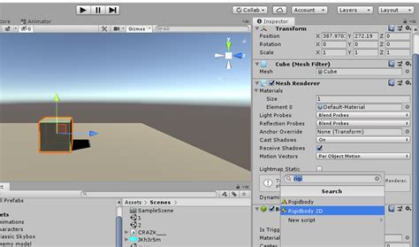 how to add rigidbody to a gameobject in unity 3d game development