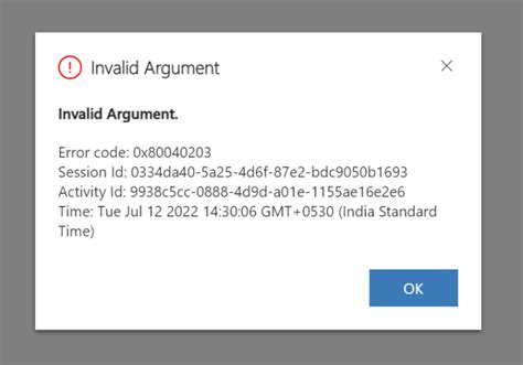 invalid argument error in dynamics 365 crm d365 demystified