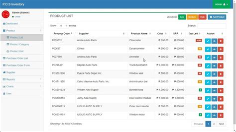 p o s point of sales and inventory management system in php mysqli