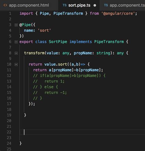 arrays angular using javascript to make sort pipe