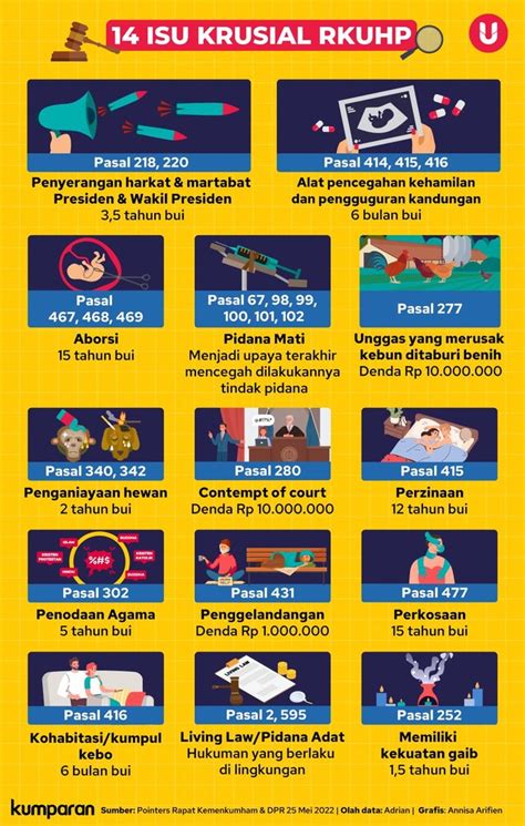 Infografik Daftar 14 Isu Krusial Dalam Rkuhp