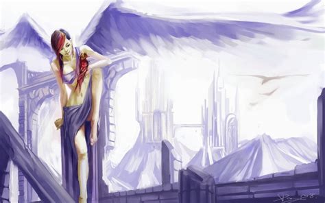 Wallpaper Illustration Fantasy Art Fantasy Girl Anime Wings