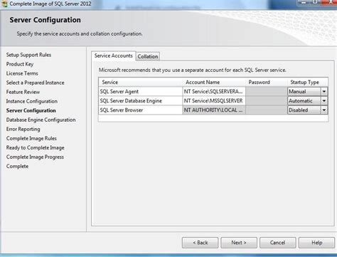 install sql server 2012 using sysprep
