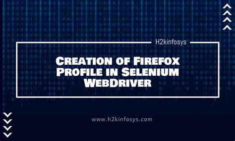 creation of firefox profile in selenium webdriver