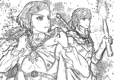 Dibujo De Princesa Zelda Para Colorear Dibujos Para Colorear Imprimir