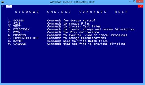 makecmdhelp bat cmdhelp bat menu driven help for cmd exe commands