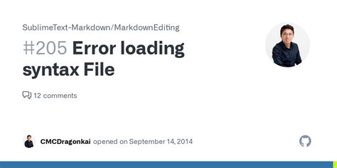 error loading syntax file · issue 205 · sublimetext markdown